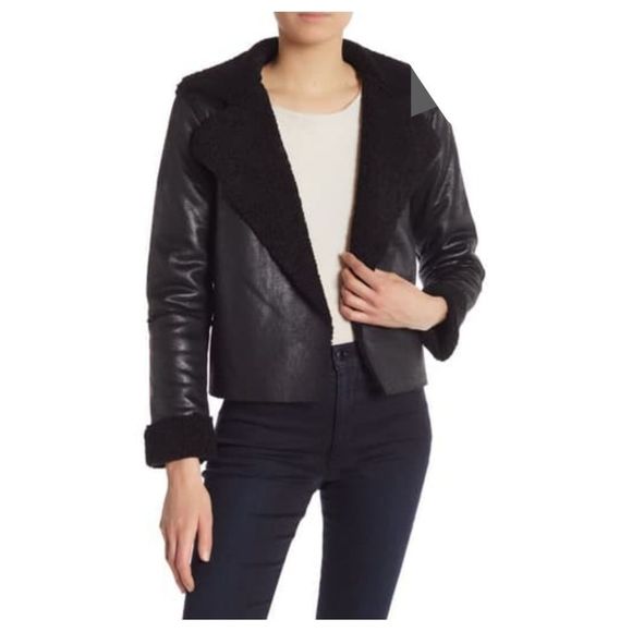 Vigoss | Jackets & Coats | Vigoss Sherpa Lined Faux Leather Jacket A8 | Poshmark